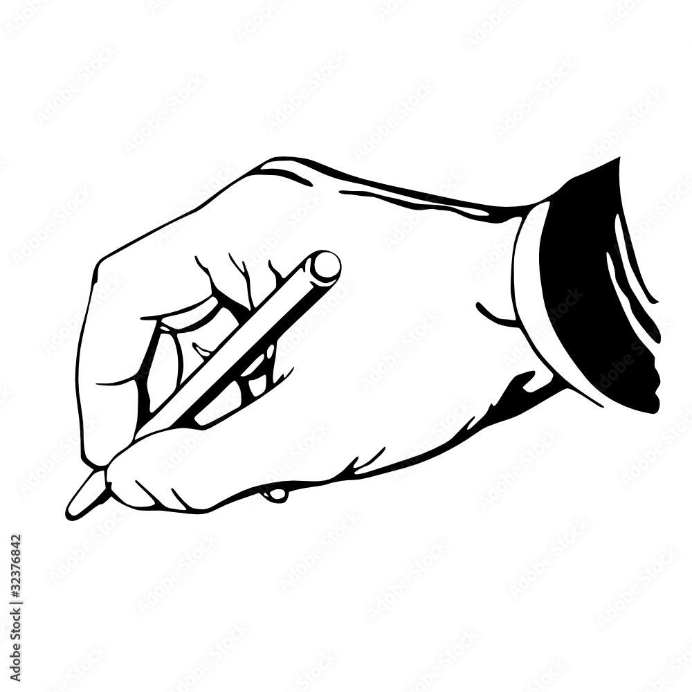 hand writing vector illustration Stock Vector | Adobe Stock