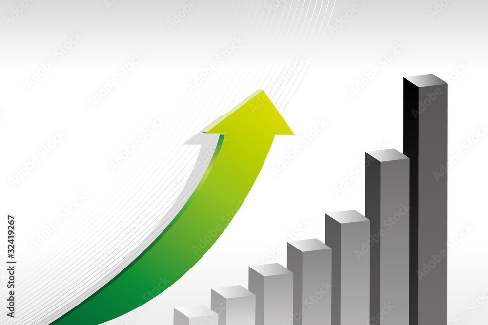 Diagram Aufstieg Pfeil Statistik Erfolg grau 3 Stock-Vektorgrafik ...