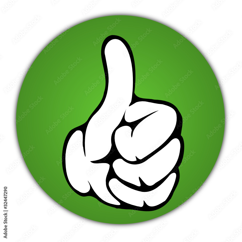 Daumen Hoch Stock-Vektorgrafik | Adobe Stock