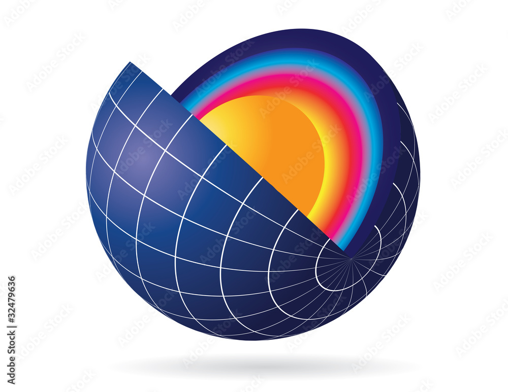 earth cut view Stock Vector | Adobe Stock