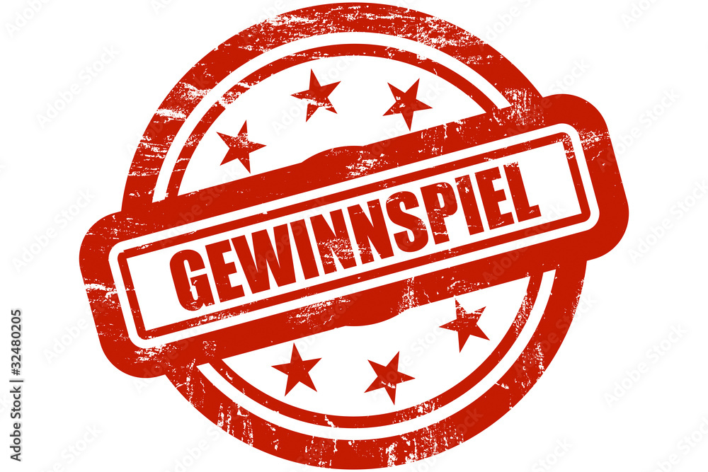 Sternen Stempel rot GEWINNSPIEL Stock-Illustration | Adobe Stock