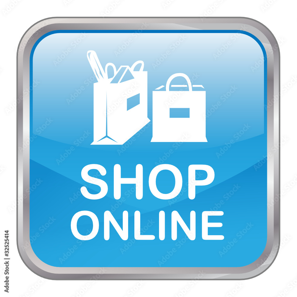 "SHOP ONLINE" Web Button (add to cart order buy now my basket) Stock ...
