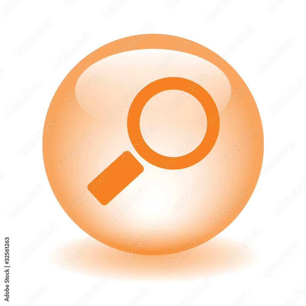 Search Button Icon Orange