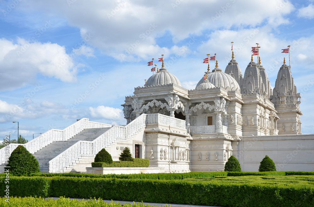Swaminarayan Mandir London Stock Photo | Adobe Stock