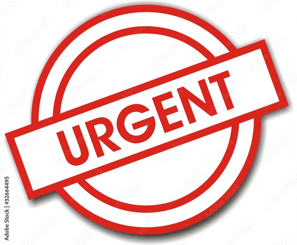 Vecteur Stock tampon urgent | Adobe Stock