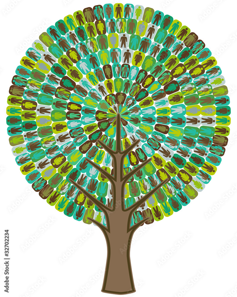 Tree of sociology - people icon Stock Vector | Adobe Stock