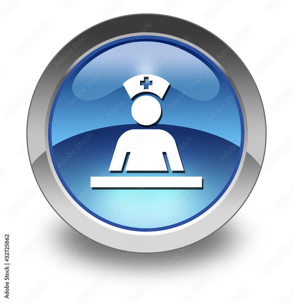 Glossy Pictogram "Care Staff Area" Stock Illustration | Adobe Stock