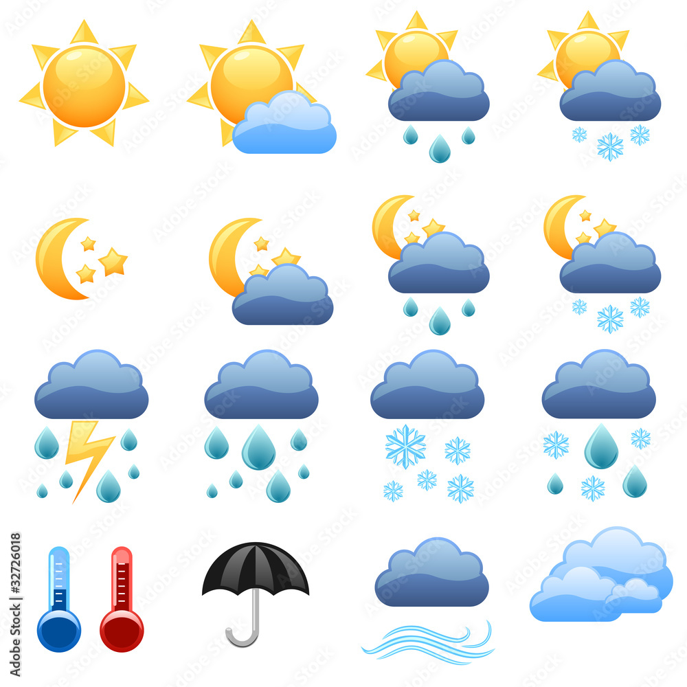 Cool weather vector icons foe web site. Stock Vector | Adobe Stock
