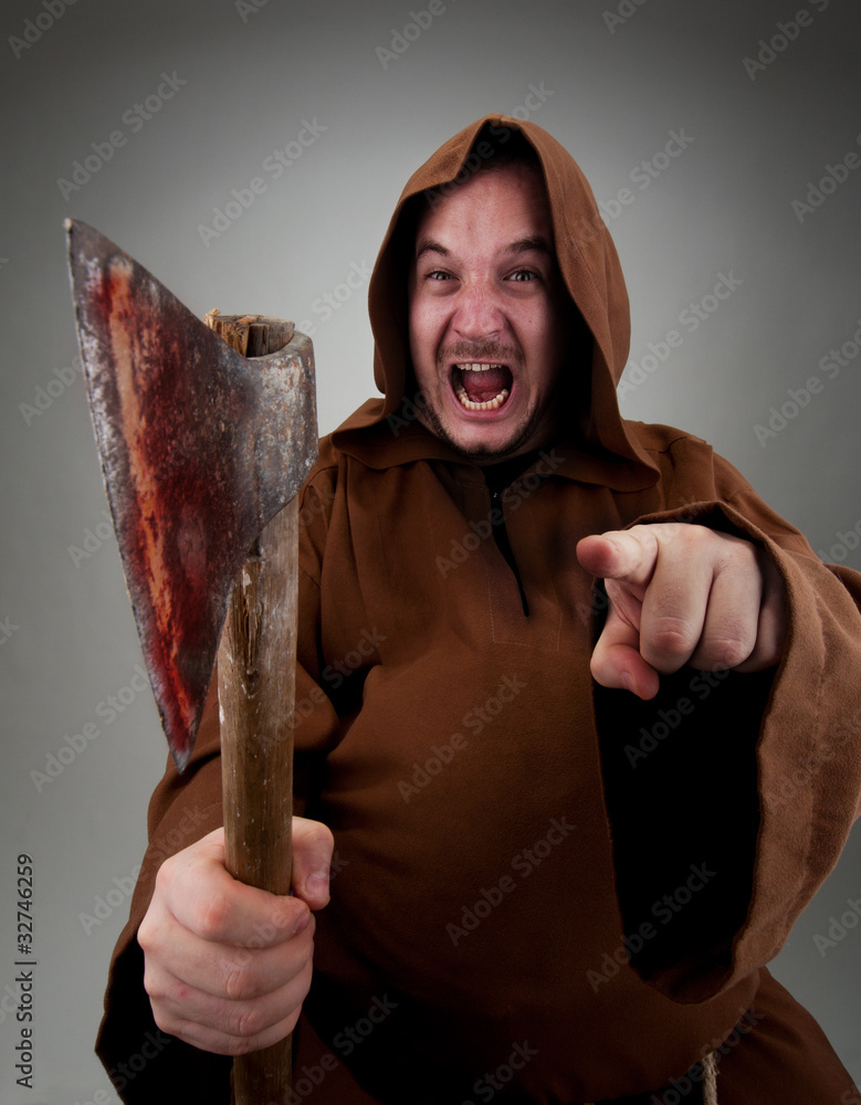 Furious medieval executioner Stock Photo | Adobe Stock