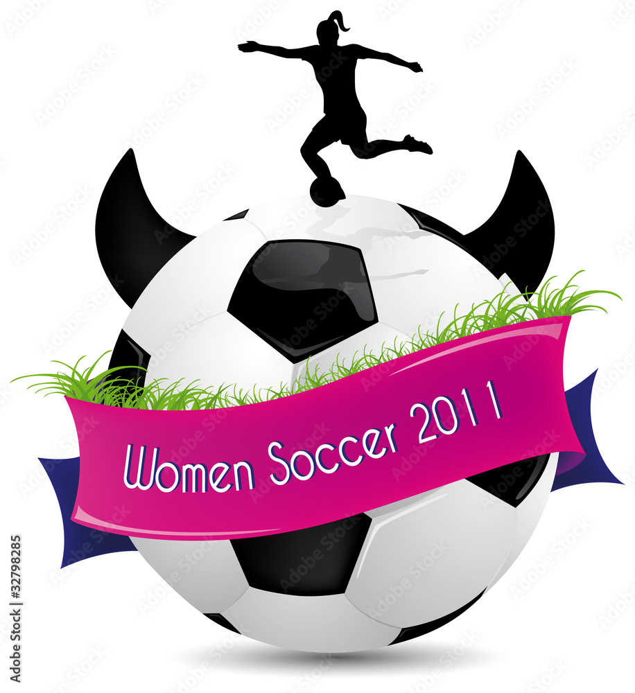 women soccer logo vector de Stock | Adobe Stock