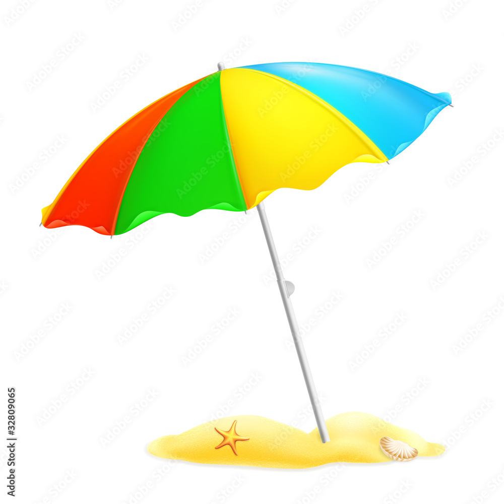 Beach parasol Stock Vector | Adobe Stock