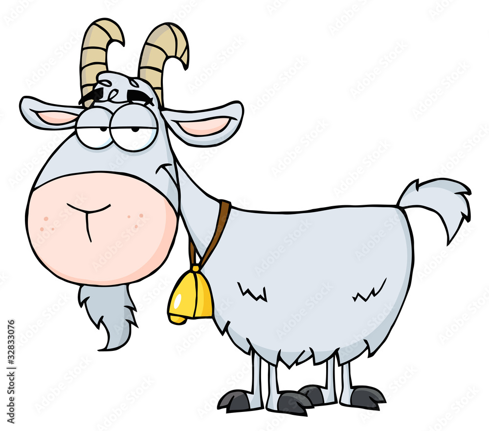 Goat Cartoon Character เวกเตอร์สต็อก | Adobe Stock