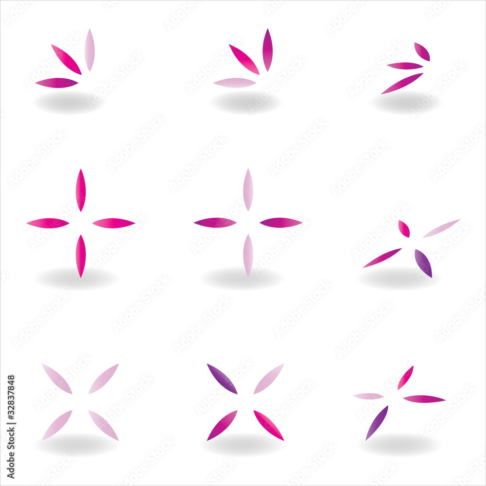Logo Elements Pink Stock Vector Adobe Stock 2756