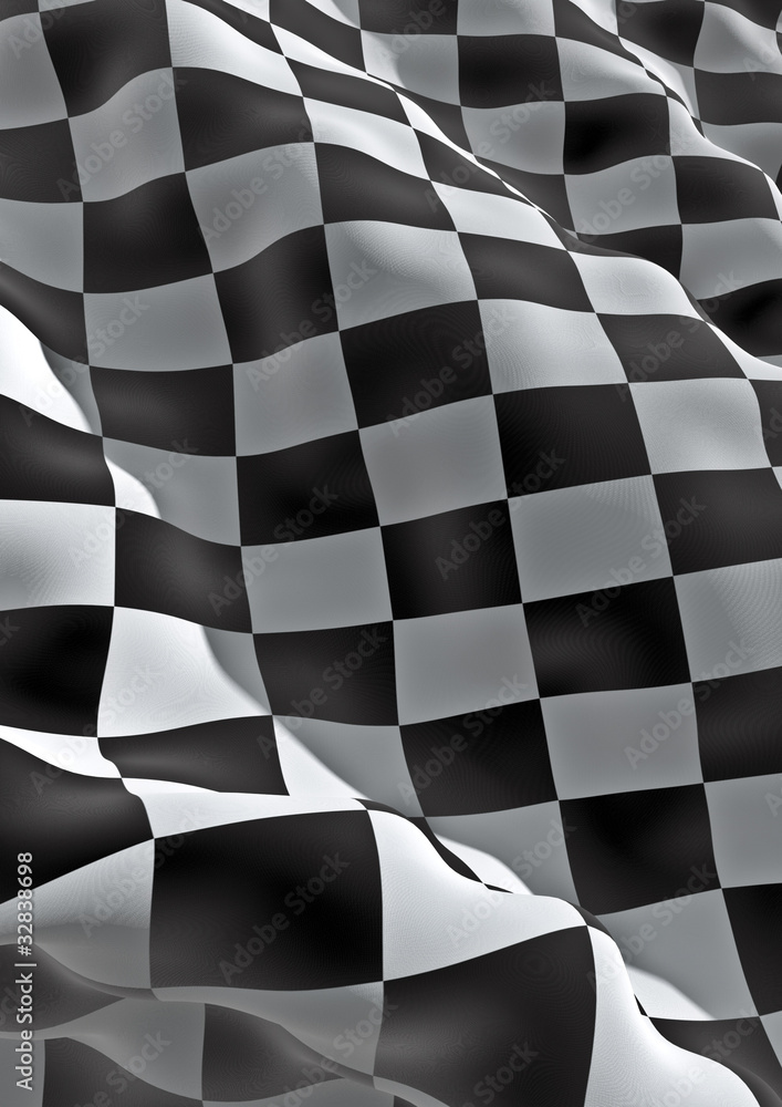 3D checkered flag Stock Illustration | Adobe Stock