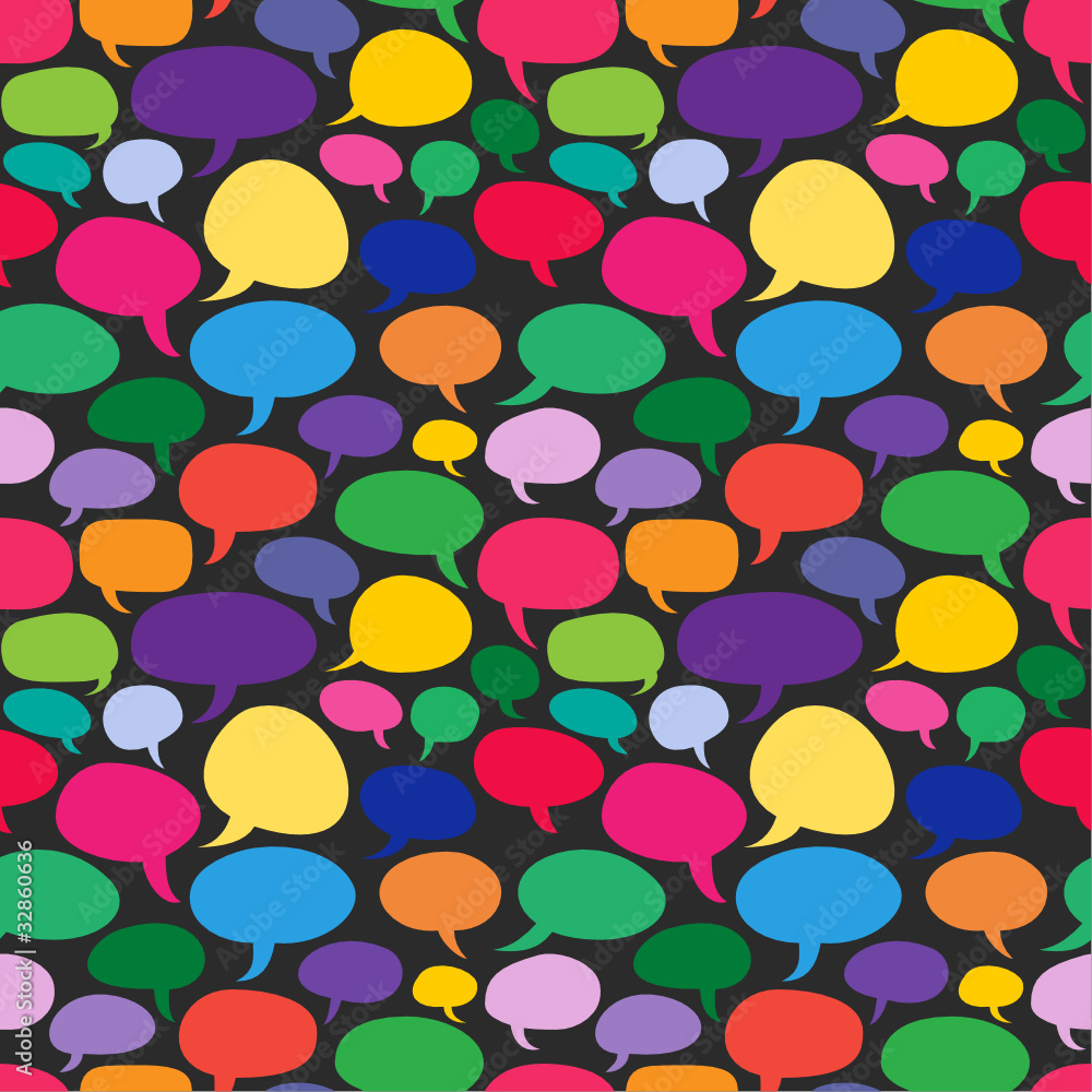 Speech bubbles, seamless background II Stock Vector | Adobe Stock
