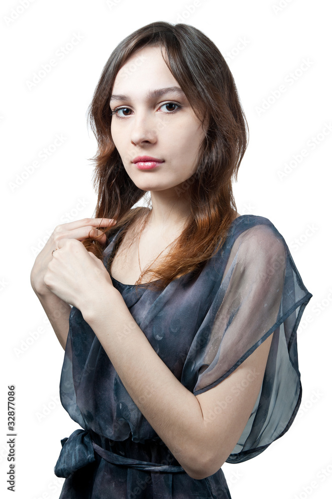 Sexy girl in transparent dress Stock Photo | Adobe Stock