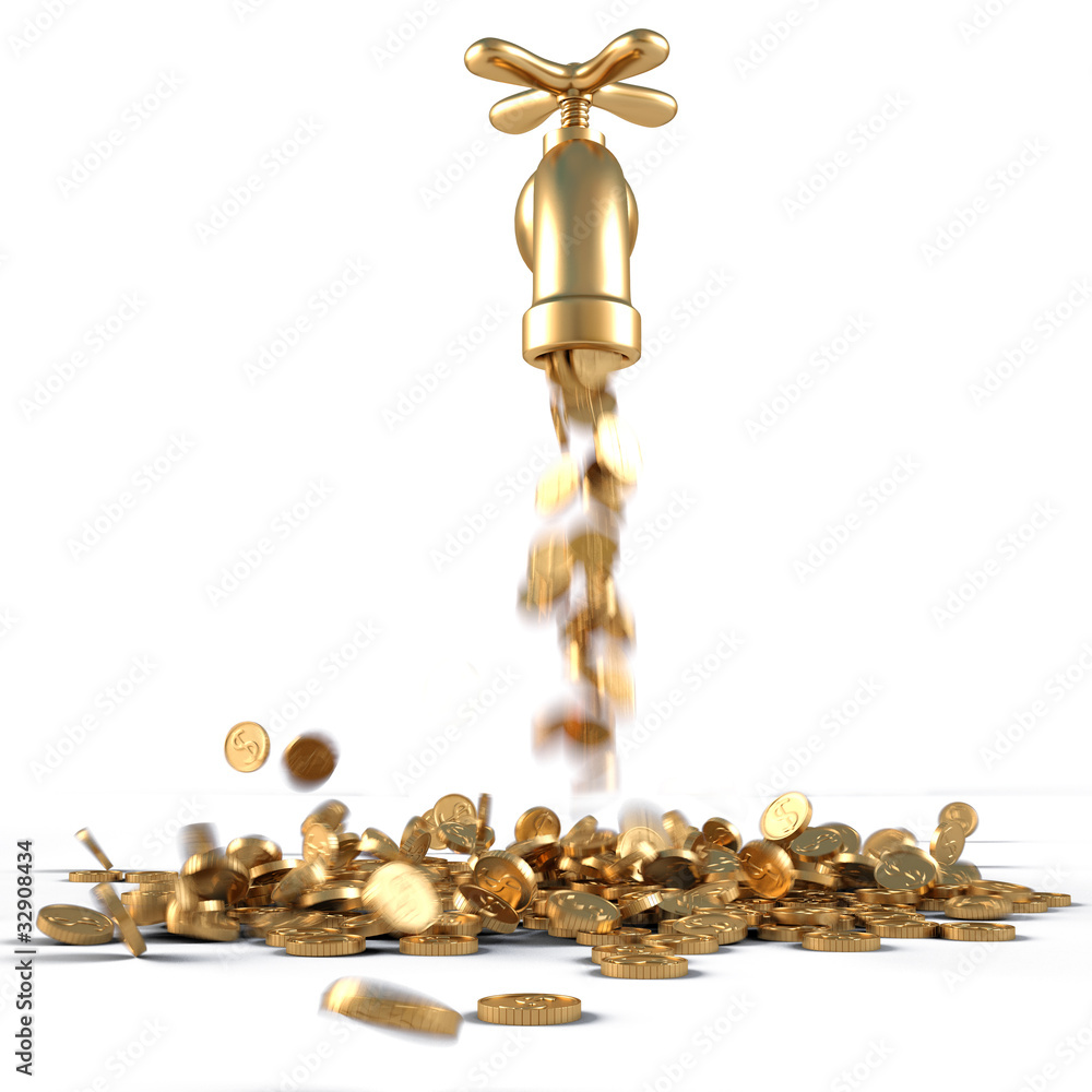 golden tap Stock Illustration | Adobe Stock