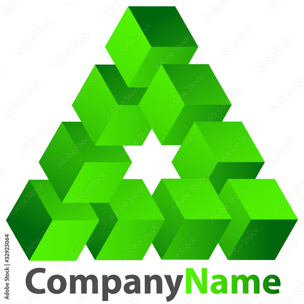 Impossible triangle logo Stock Vector | Adobe Stock