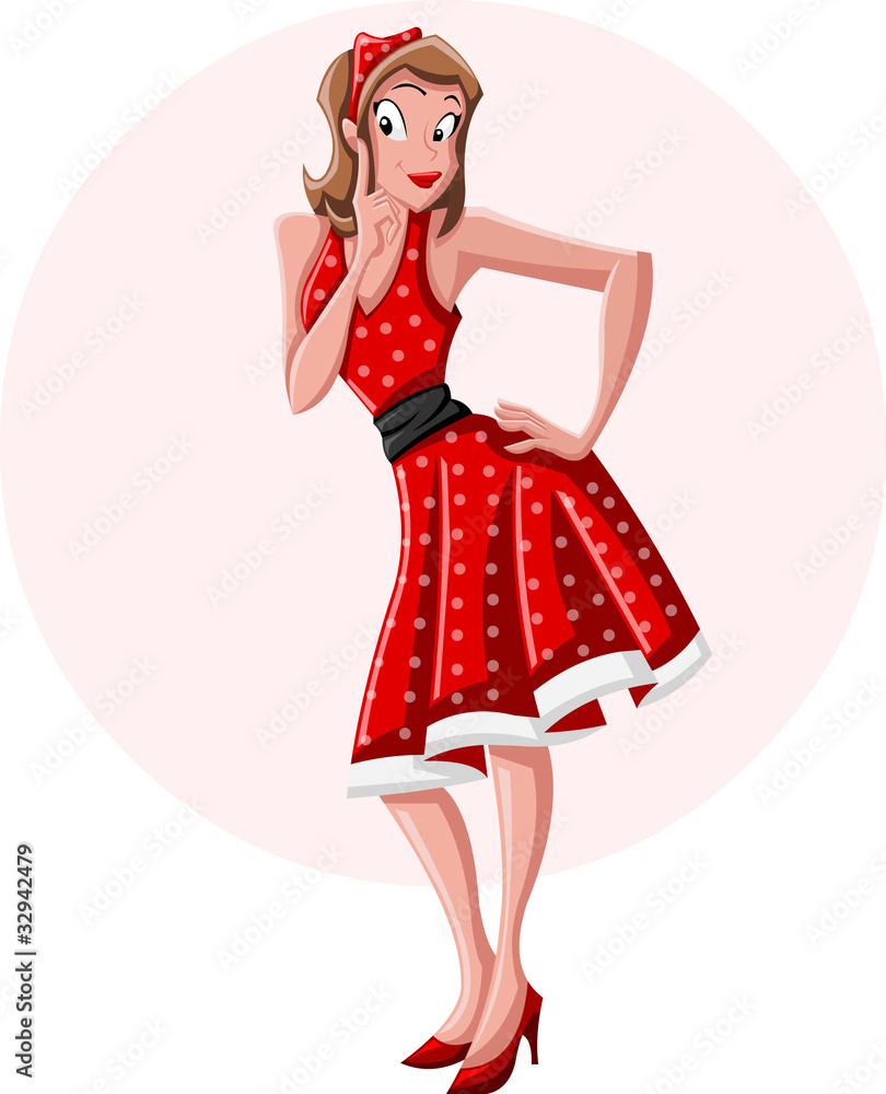 Sexy Cartoon Pin Up Girl