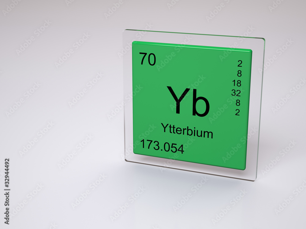 Ytterbium - symbol Yb - chemical element of the periodic table Stock ...