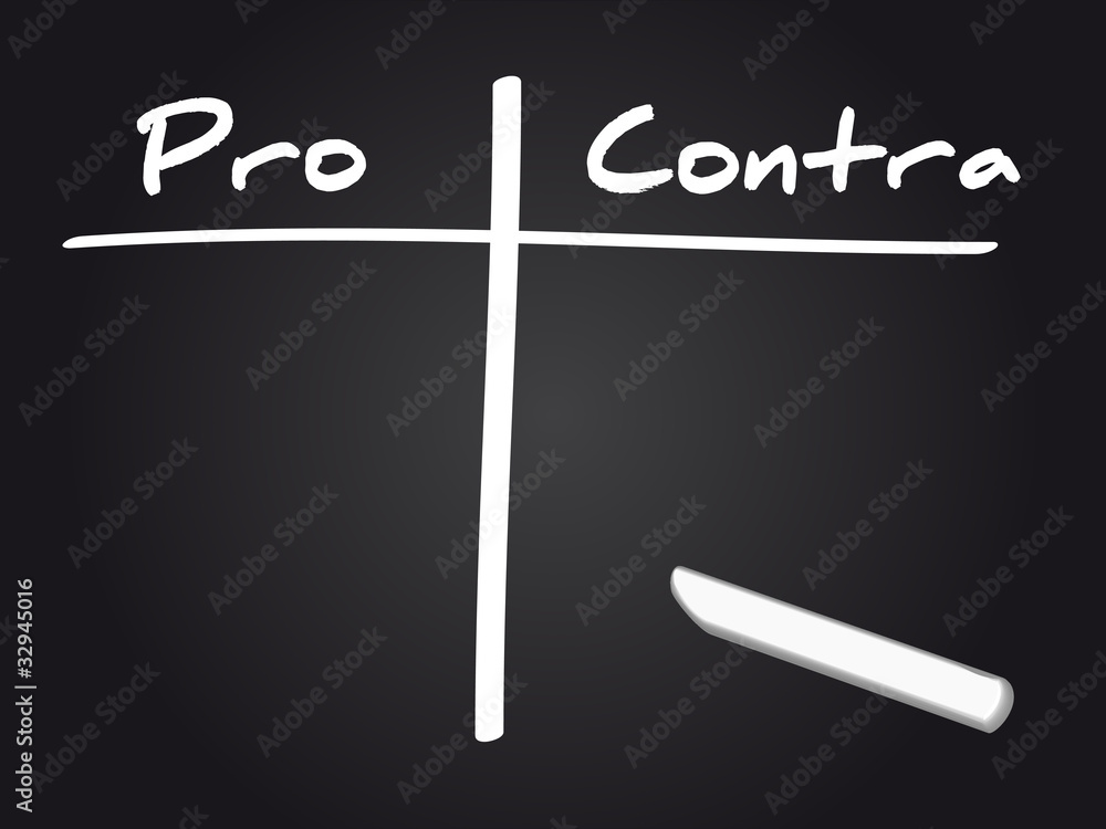 Pro & Contra Stock-Illustration | Adobe Stock
