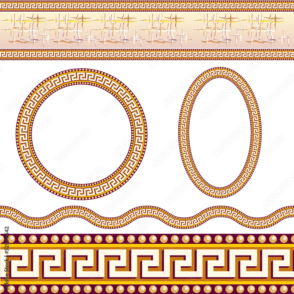 Greek border patterns Stock Vector | Adobe Stock