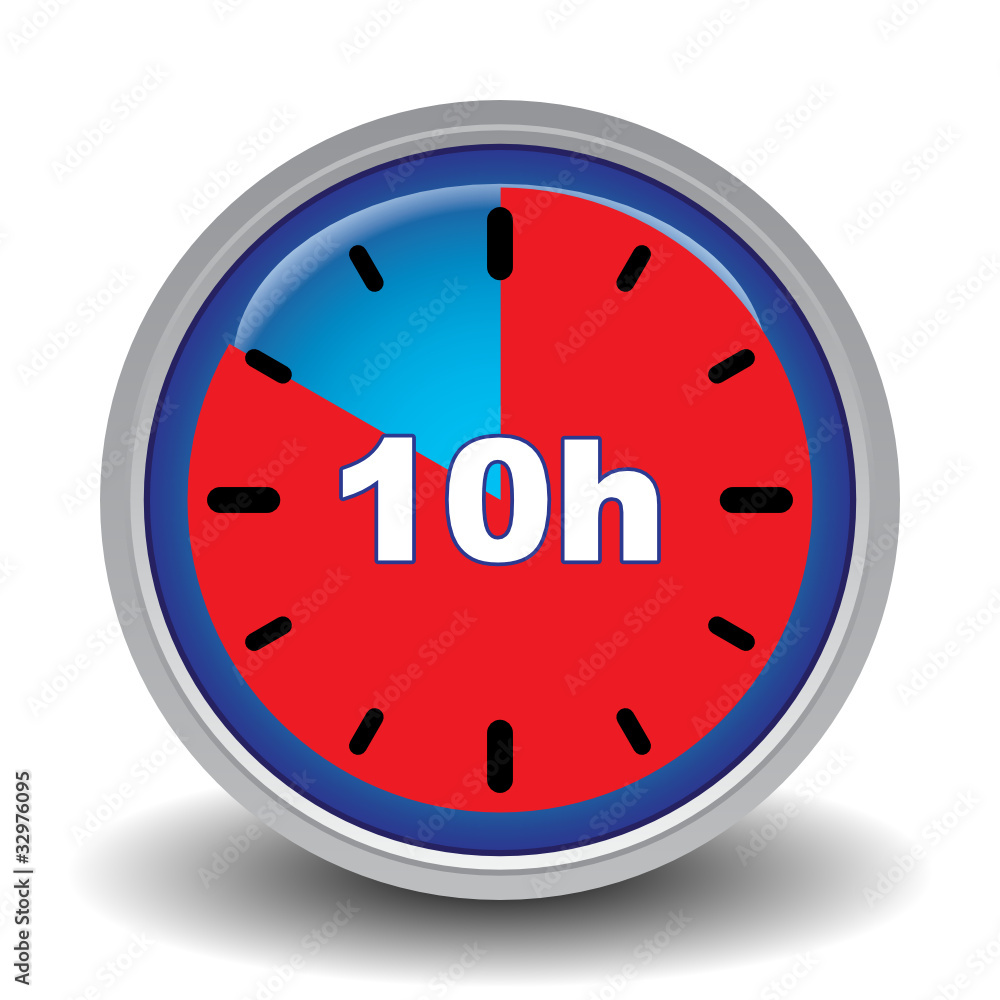 10 HOURS ICON Stock Vector | Adobe Stock