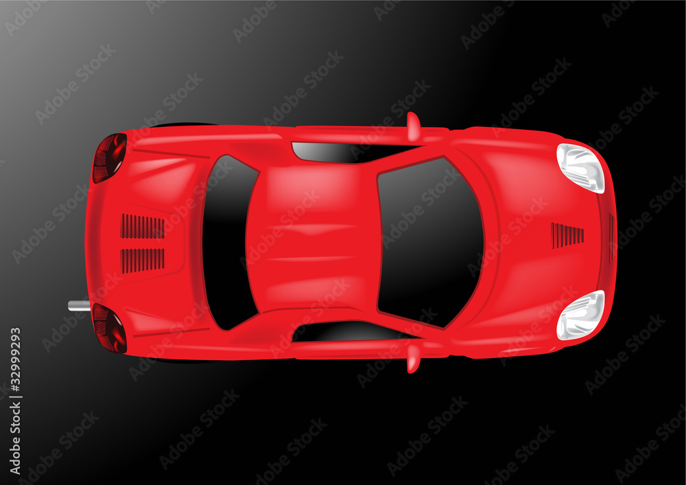 Car Top View - Vector Illustration Stock Vector | Adobe Stock