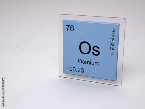 Osmium - symbol Os - chemical element of the periodic table Stock ...
