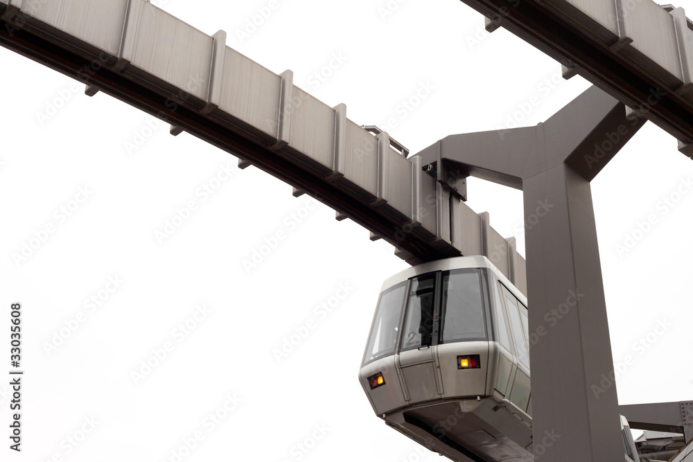 Skytrain and its elevated guideway on white Stock Photo | Adobe Stock