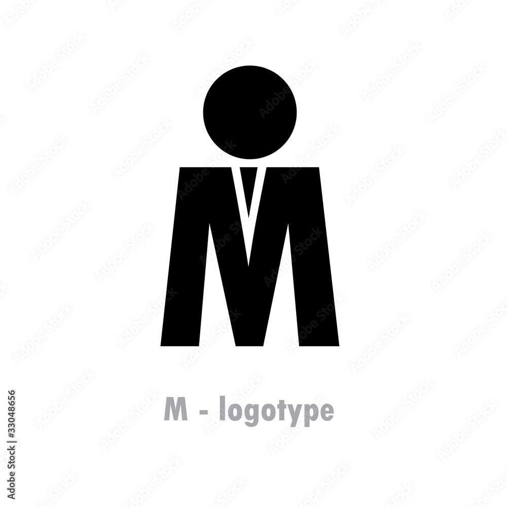 Logo letter M, the man # Vector Stock Vector | Adobe Stock