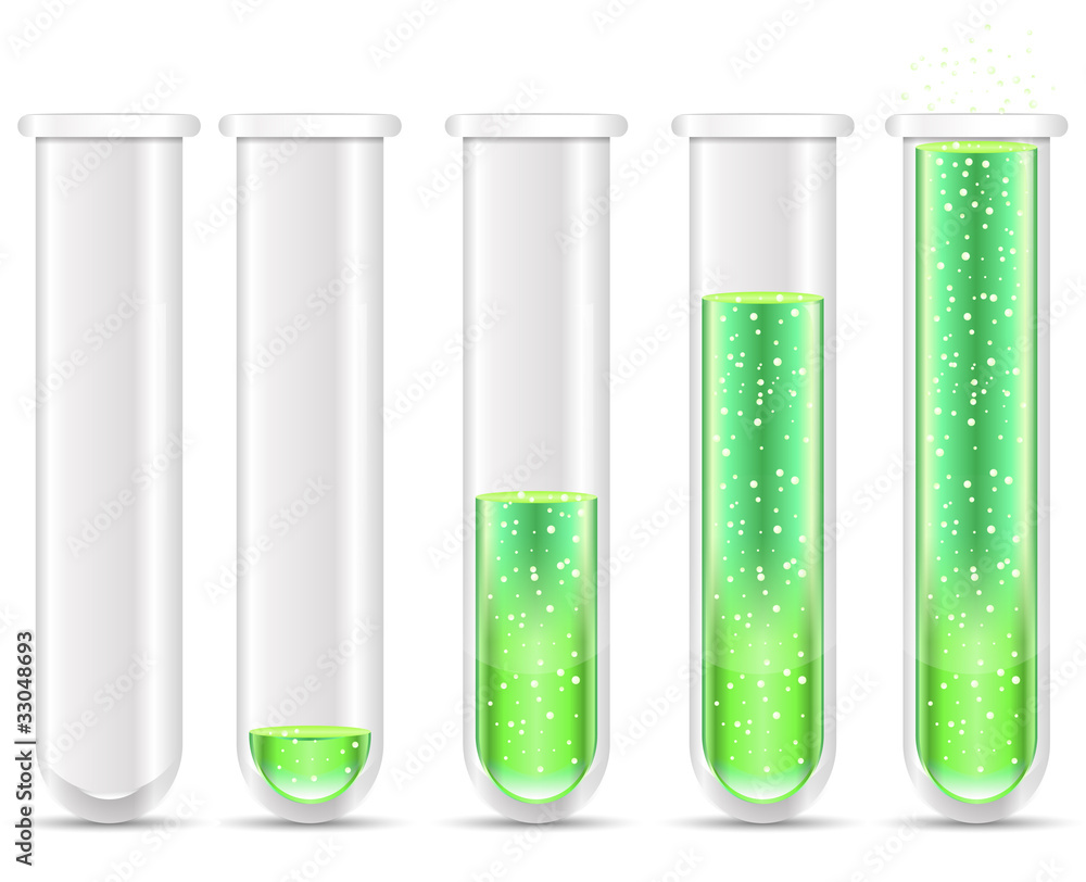 Chemistry Test Tubes Bubbling