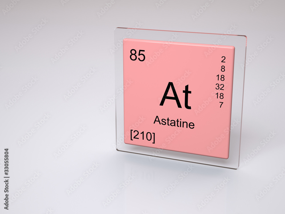 Astatine - symbol At - chemical element of the periodic table Stock ...