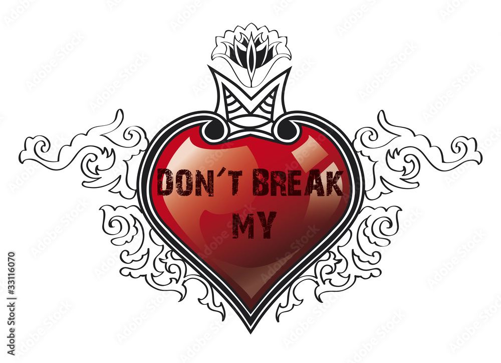 Do not break my heart Stock Illustration | Adobe Stock