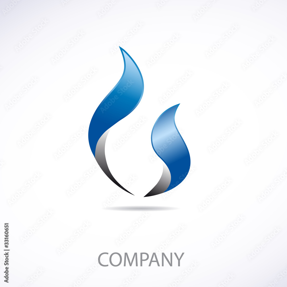 Logo natural gas 3d # Vector Stock Vector | Adobe Stock