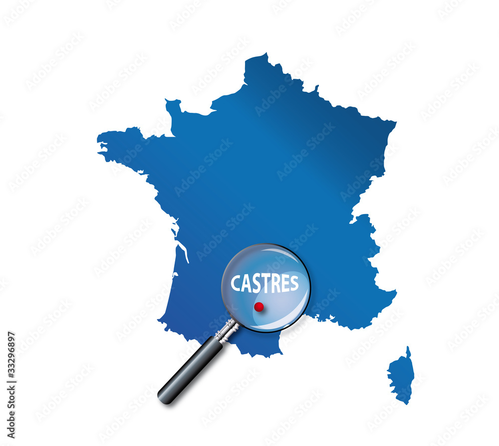 Castres : Carte de France - département du Tarn Stock Vector | Adobe Stock