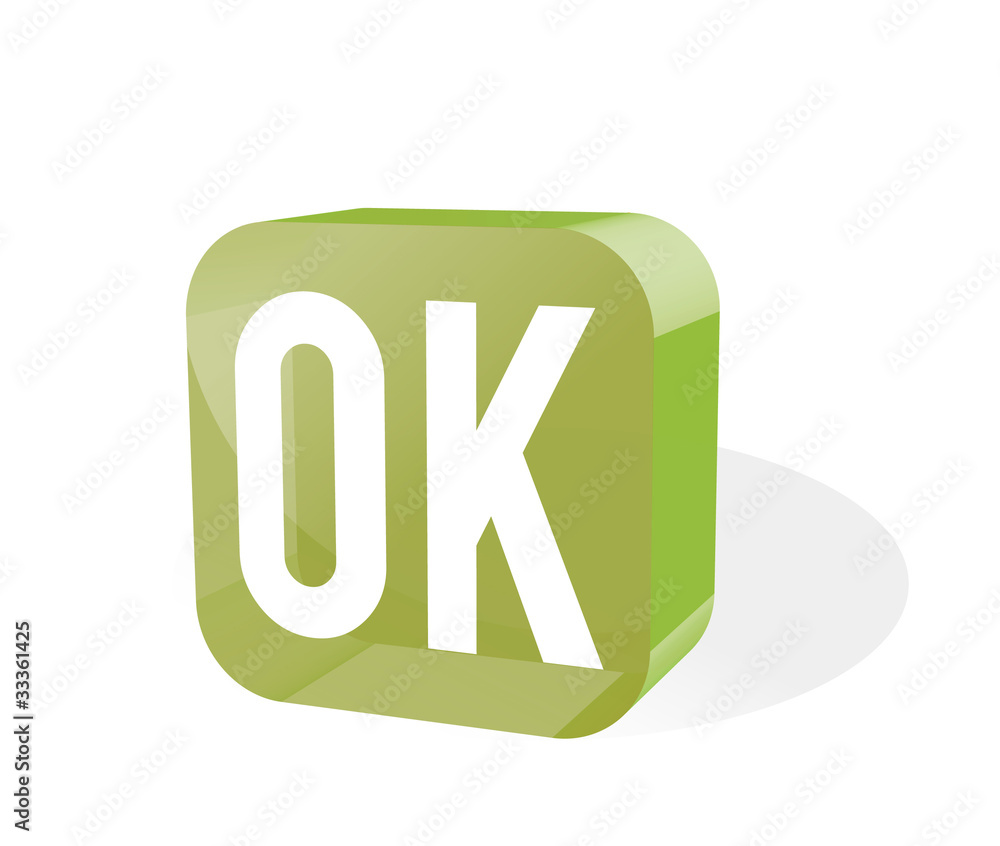 OK - Check Mark, 3d Stock Vector | Adobe Stock