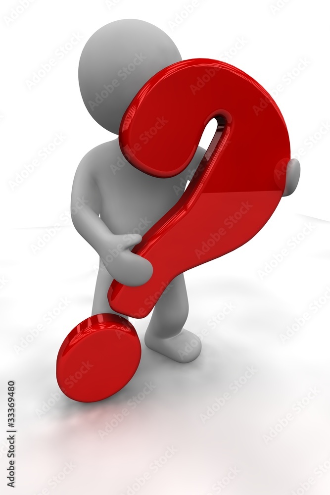 Figur mit Fragezeichen Stock Illustration | Adobe Stock