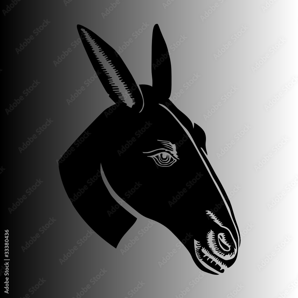 Donkey Head Silhouette