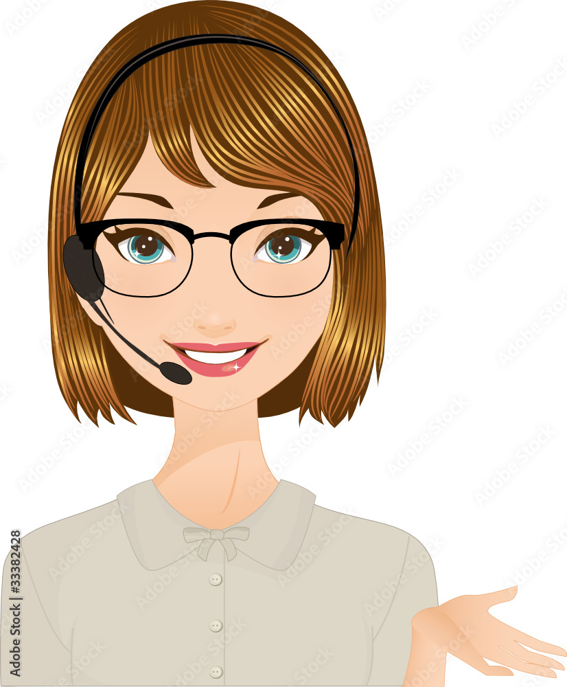 Operator presenting Stock Vector | Adobe Stock