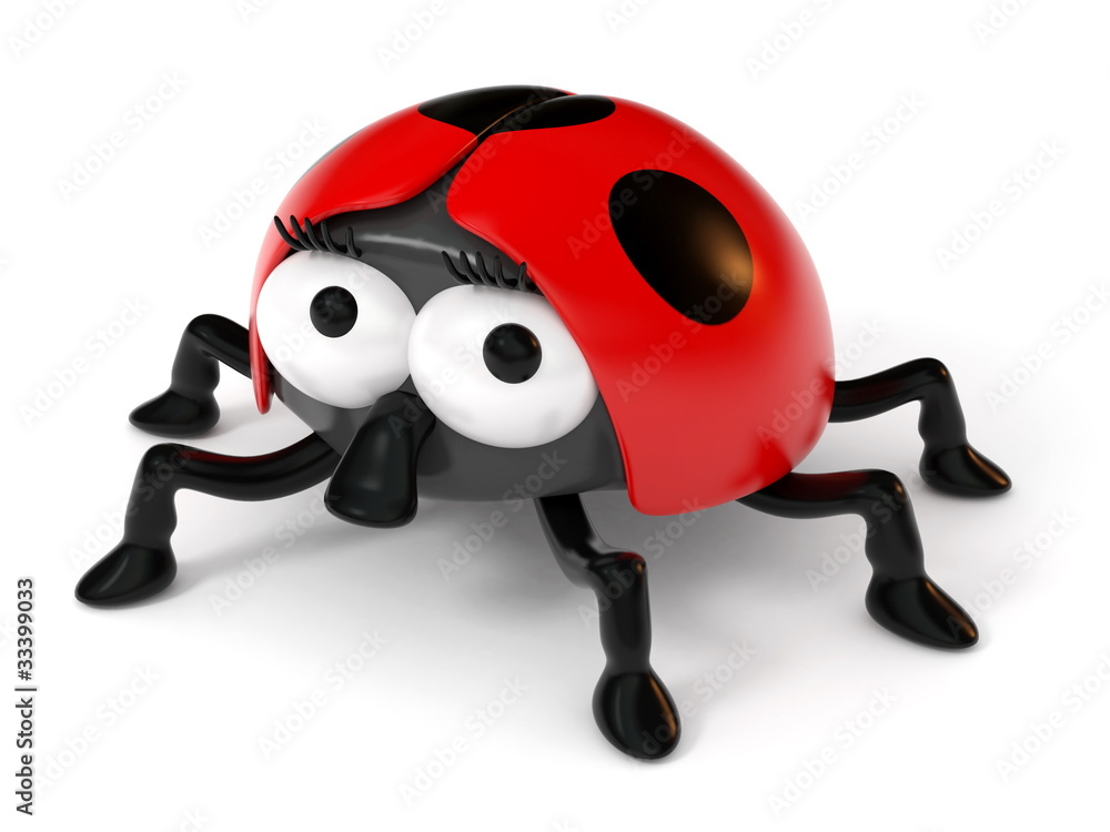 Cartoon Ladybug Stock Illustration | Adobe Stock