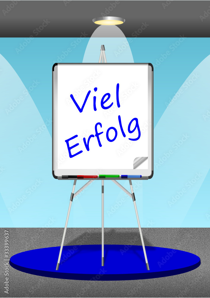 Flipchart Viel Erfolg Stock Vector | Adobe Stock