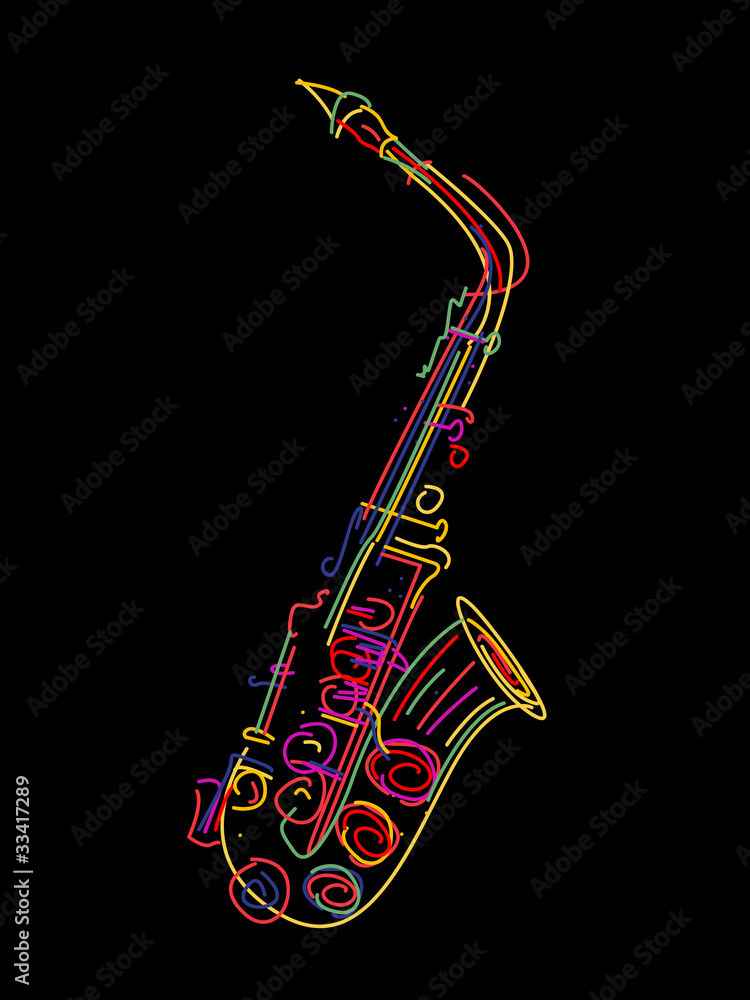Saxophone Stock Illustration | Adobe Stock