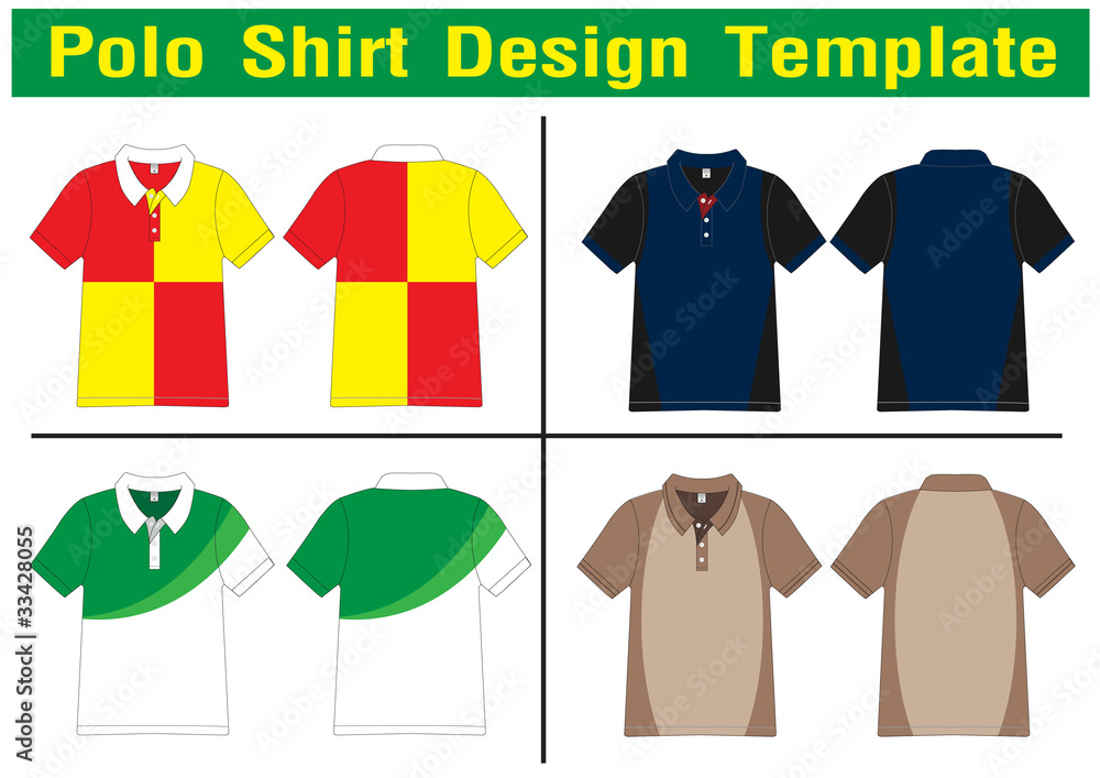 polo shirt design lined Vector template for design work Stock Vector ...