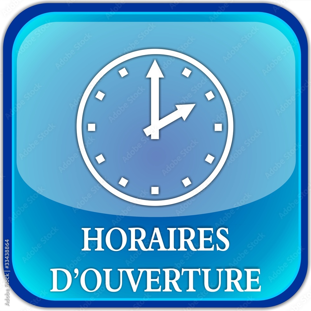 Vecteur Stock bouton horaires d'ouverture | Adobe Stock