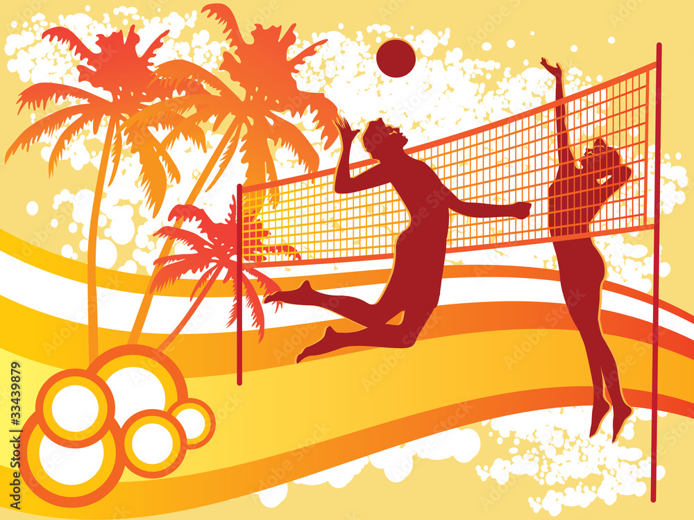Vettoriale Stock beach volley vector | Adobe Stock