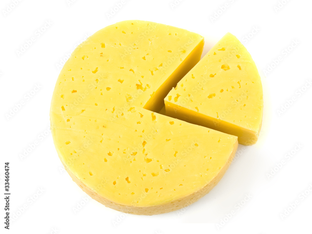 Foto de Slices of cheese lika a circle diagram do Stock | Adobe Stock