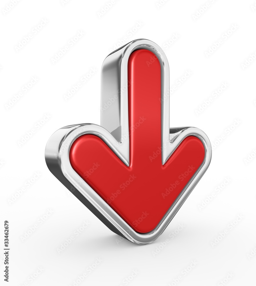 Red arrow - 3d render Stock Photo | Adobe Stock