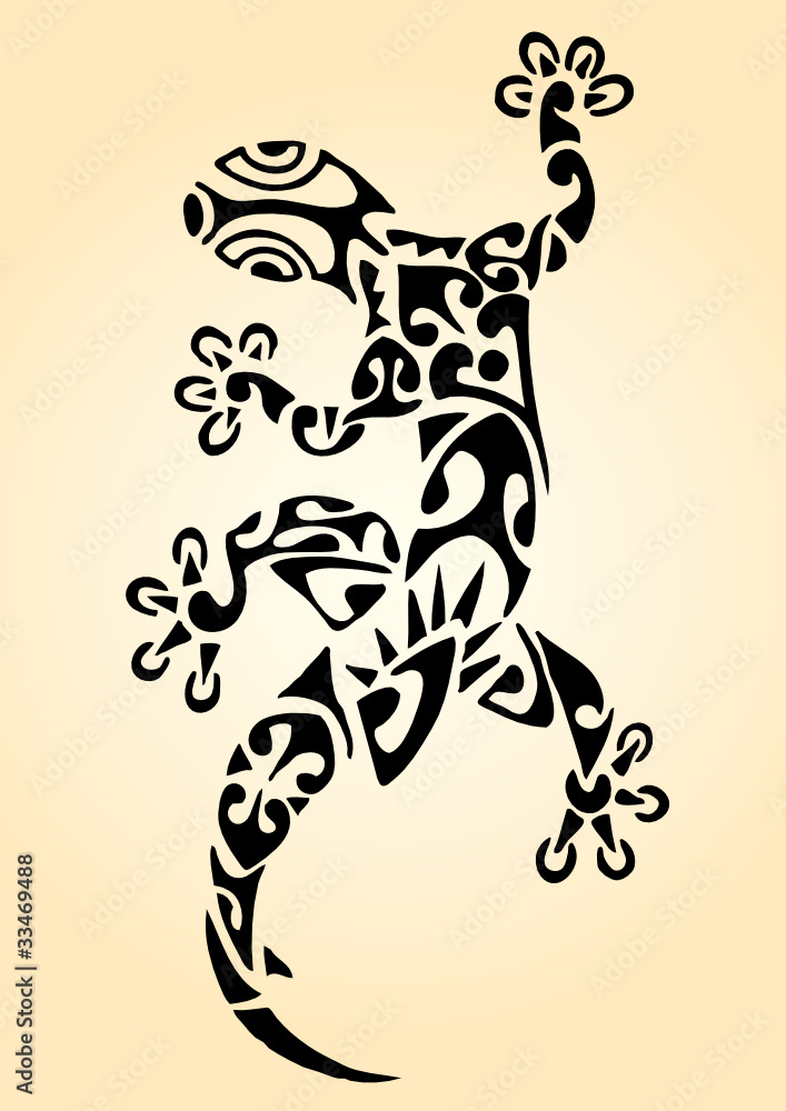 Maori Lizard Tattoo