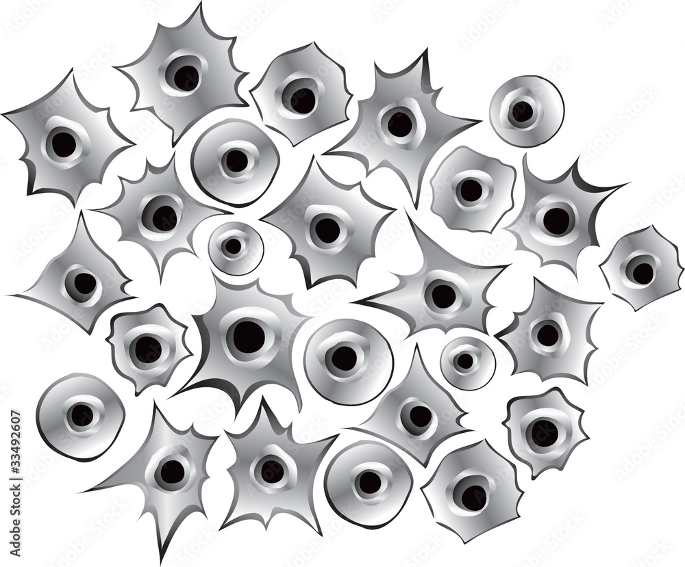 Bullet holes in different shapes Stock Vector | Adobe Stock